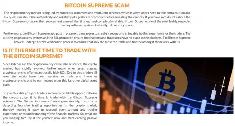 Bitcoin Supreme Review : Legit or Scam Platform?
